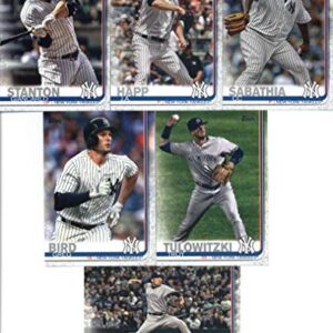 2019 Topps Complete (Series 1 & 2) Baseball New York Yankees Team Set of 30 Cards: Gleyber Torres(#7), The Yankees Win(#14), Chad Green(#25), Yankee Stadium(#47), Chance Adams(#98), Aroldis Chapman(#99), Miguel Andujar(#132), Aaron Judge(#150), Didi Grego