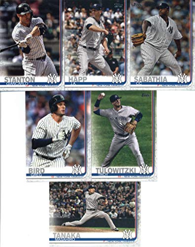 2019 Topps Complete (Series 1 & 2) Baseball New York Yankees Team Set of 30 Cards: Gleyber Torres(#7), The Yankees Win(#14), Chad Green(#25), Yankee Stadium(#47), Chance Adams(#98), Aroldis Chapman(#99), Miguel Andujar(#132), Aaron Judge(#150), Didi Grego