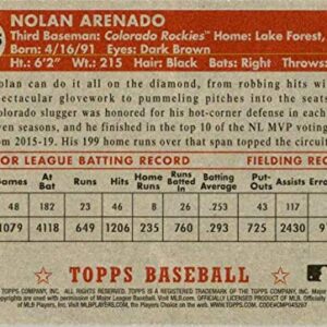 2021 Topps 1952 Topps Redux #T52-35 Nolan Arenado Colorado Rockies Baseball NM-MT