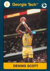 dennis scott basketball card (georgia tech) 1991 collegiate collection #4