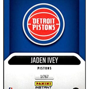 JADEN IVEY RC 2022-23 Panini Instant Year One /767#5 Pistons ROOKIE NM+-MT+ NBA Basketball