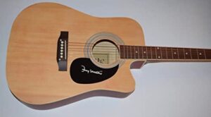 johnny mathis signed autographed full size acoustic guitar “chances are” coa