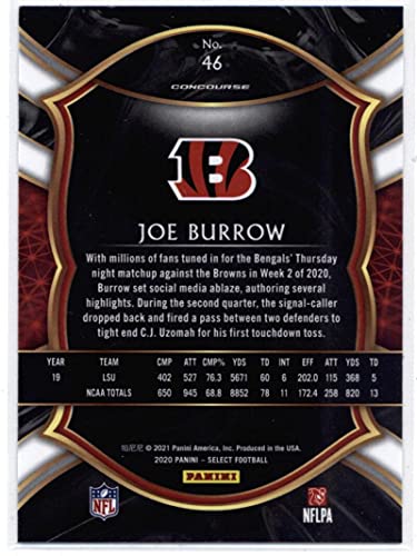 2020 Panini Select #46 Joe Burrow Concourse RC- Rookie Card Cincinnati Bengals NM-MT