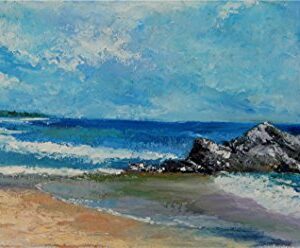 The Beach, Seascape Ocean Shore By Internationally Renown Painter Yary Dluhos