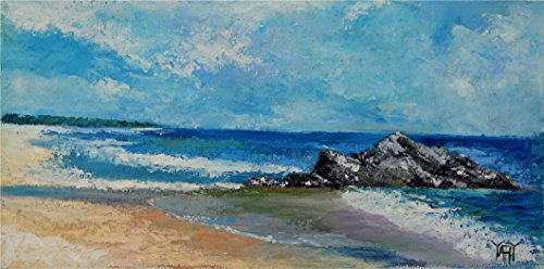 The Beach, Seascape Ocean Shore By Internationally Renown Painter Yary Dluhos