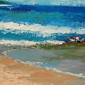 The Beach, Seascape Ocean Shore By Internationally Renown Painter Yary Dluhos