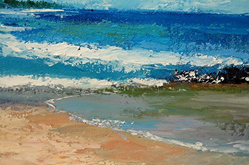 The Beach, Seascape Ocean Shore By Internationally Renown Painter Yary Dluhos