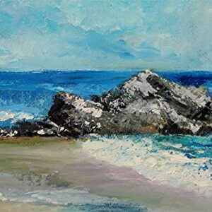 The Beach, Seascape Ocean Shore By Internationally Renown Painter Yary Dluhos