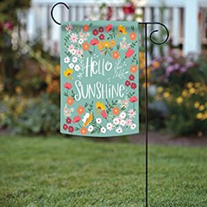 Toland Home Garden 1112560 Hello Sunshine Spring Flag 12x18 Inch Double Sided Spring Garden Flag for Outdoor House Flower Flag Yard Decoration