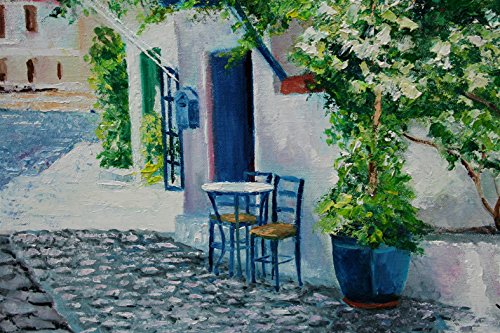 SOLD Santorini Bougainvillea, Summer Day On The Greek Isle By Internationally Renowned Painter Yary Dluhos