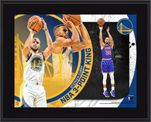 stephen curry golden state warriors 10.5″ x 13″ nba all-time 3 point leader sublimated plaque – nba team plaques and collages