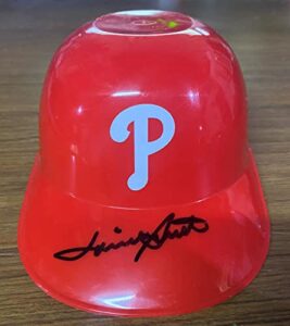 lonnie smith philadelphia phillies autographed mini helmet. helmet may have some scratches on it, this is sold as is autographed – autographed mlb mini helmets