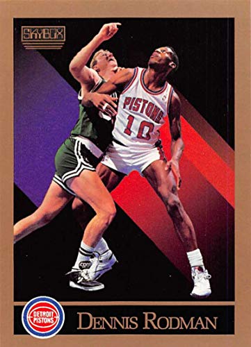 1990-91 SkyBox Basketball #91a Dennis Rodman Detroit Pistons Official NBA Trading Card