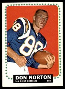 1964 topps # 169 don norton san diego chargers (football card) vg chargers iowa