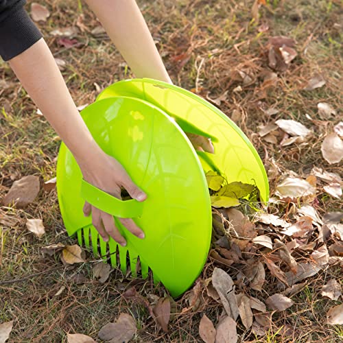 Gardenised Pair of Leaf Scoops, Hand Rakes for Lawn and Garden Cleanup (QI003286)