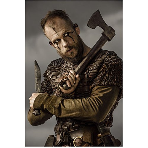 Vikings Gustaf Skarsgård as Floki Holding Axe and Blade 8 x 10 Photo