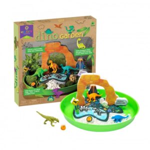 Craft-Tastic Dino Garden — DIY Nature Craft Kit — Outdoor and Indoor Grow and Play — Comes with Dinosaurs, Seeds, and Garden Decorations — for Ages 4+ with Help