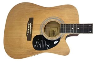 tim mcilrath signed autographed full size acoustic guitar rise against acoa coa