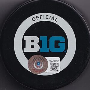 Beckett - BAS Chris Chelios"1983 Champs" Autographed Signed University of Wisconsin Real Game Puck