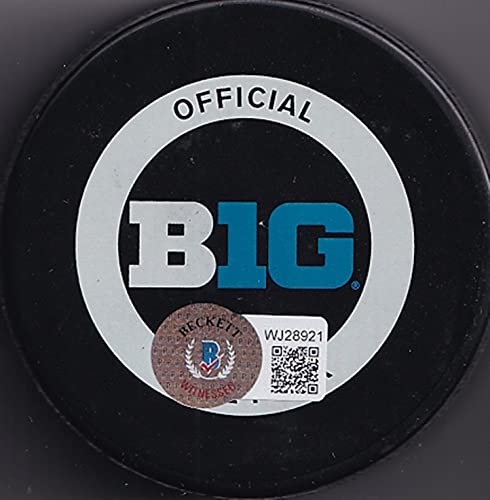 Beckett - BAS Chris Chelios"1983 Champs" Autographed Signed University of Wisconsin Real Game Puck