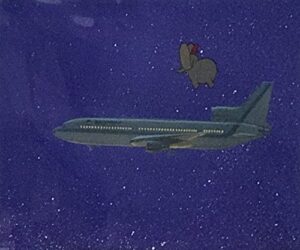 eastern airlines commercial – 1970’s commercial cel of airplane with dumbo