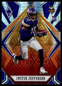 football nfl 2020 panini phoenix fire burst #111 justin jefferson rc vikings