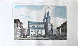 antique steel engraving: Église à boppart