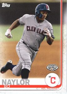 2019 topps pro debut #186 bo naylor azl indians baseball card