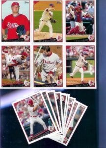 national league champions – 2009 topps philadelphia phillies complete team set – 24 cards (all cards from series 1 & 2) – includes lidge, victorino, utley, howard, hamels, coste and more!