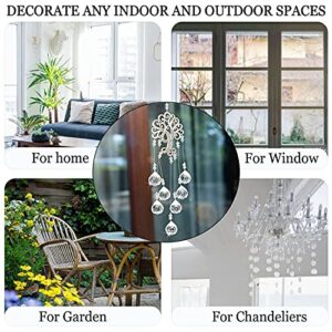 H&D HYALINE & DORA Garden Hanging Crystal Suncatchers Rainbow Makers with Crystal Ball Prisms and Metal Tree of Life for Garden Outdoor Home Kids Room Window