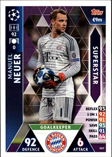 2018-19 Topps UEFA Champions League Match Attax Superstars #SU7 Manuel Neuer FC Bayern Munchen Official Futbol Soccer Card