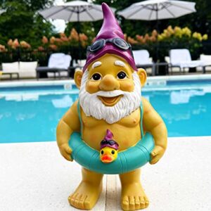 garden gnomes galore beach gnomes – pool decorations outdoor pool decor – garden gnomes outdoor funny garden gnomes – gnomes decorations for yard gnome – poolside decor pool area decorations outdoor