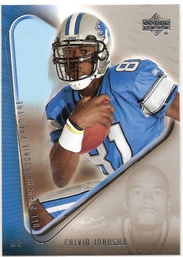 2007 Upper Deck NFL Players Rookie Premiere 15 # Calvin Johnson (RC) - Detroit Lions - Football Card