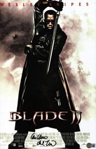 guillermo del toro signed autographed blade ii 2 11×17 movie poster beckett coa