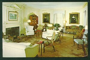 white room living north east halls shelburne museum vermont interior postcard