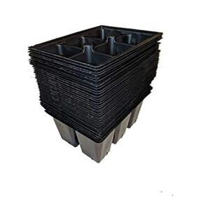 AAAmercantile Seed Starter Trays 300 DEEP Extra Large Cells Total (50 Trays of 6 Cells Each)