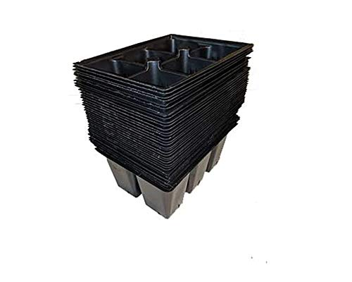 AAAmercantile Seed Starter Trays 300 DEEP Extra Large Cells Total (50 Trays of 6 Cells Each)