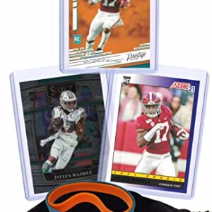 Jaylen Waddle (3) Rookie Cards Miami Dolphins Alabama Football Card Gift Pack