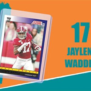 Jaylen Waddle (3) Rookie Cards Miami Dolphins Alabama Football Card Gift Pack