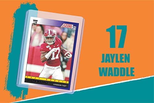 Jaylen Waddle (3) Rookie Cards Miami Dolphins Alabama Football Card Gift Pack