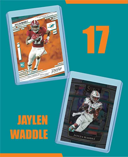 Jaylen Waddle (3) Rookie Cards Miami Dolphins Alabama Football Card Gift Pack