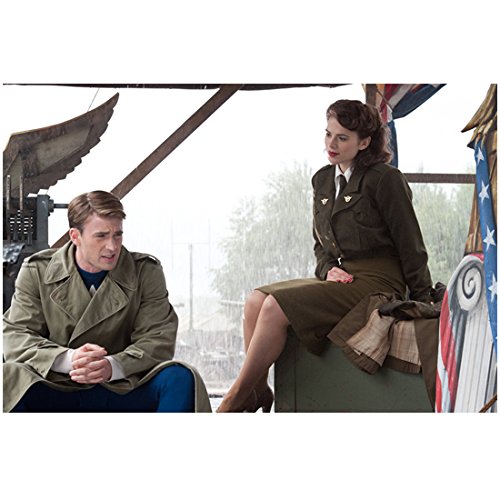 Agent Carter 8 x 10 Photo Hayley Atwell/Peggy Carter in Uniform & Chris Evans/Captain America kn