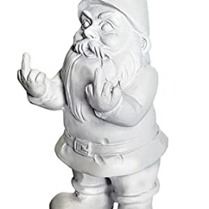 Gnometastic Gnude Mini Gnomes - Double Bird Unpainted Gnome Statue, 3.5in Tall - DIY Paint Your Own Gnome - Polyresin Indoor/Outdoor Funny Garden Gnomes to Paint for Adults