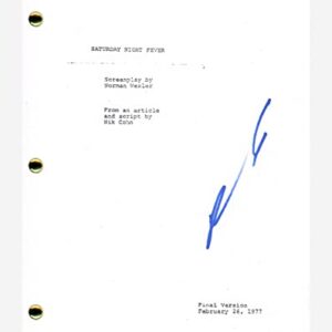 John Travolta Signed Autographed Saturday Night Fever Script Screenplay ACOA COA