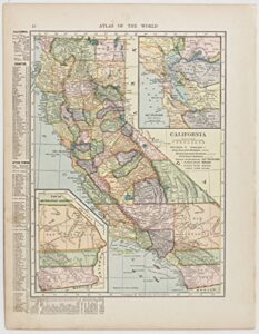 california with insets of southeastern region & san francisco bay