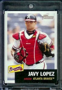 2002 topps heritage baseball card #201 javy lopez mint