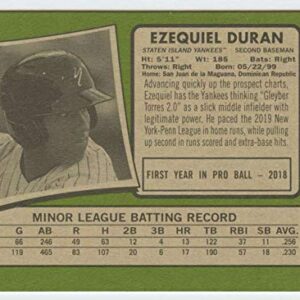 2020 Topps Heritage Minor League #41 Ezequiel Duran Staten Island Yankees MLB Baseball Card NM-MT