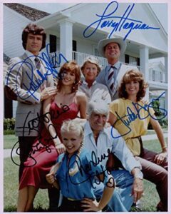 dallas tv show cast signed reprint 8×10 photo rp larry hagman