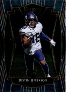 2020 panini select #161 justin jefferson premier level rc- rookie card minnesota vikings nm-mt