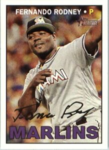 2016 topps heritage high number #666 fernando rodney miami marlins baseball card